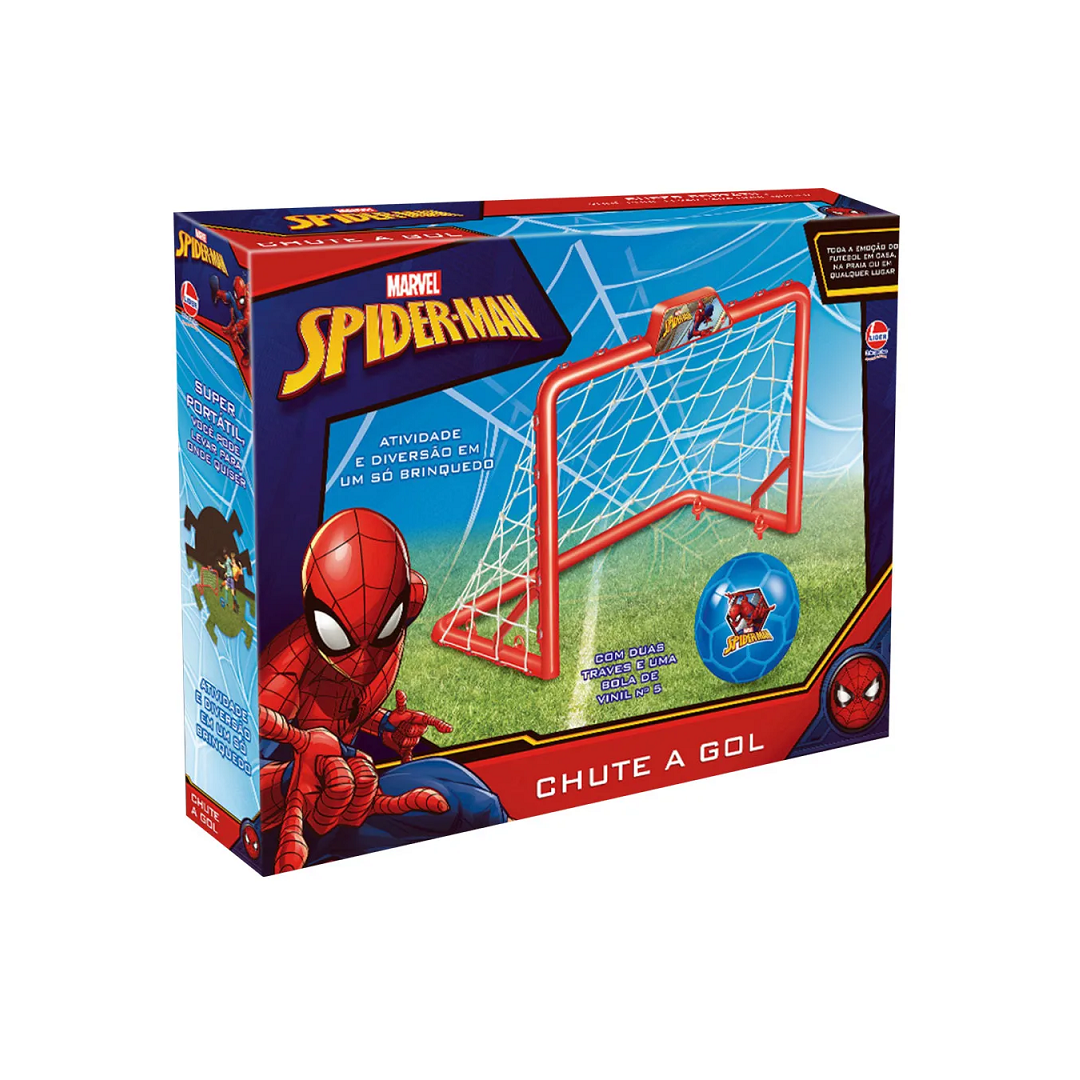 Chute A Gol Com 2 Traves E Bola Spider-Man - Líder - 2046 | Lojas 2001 ...